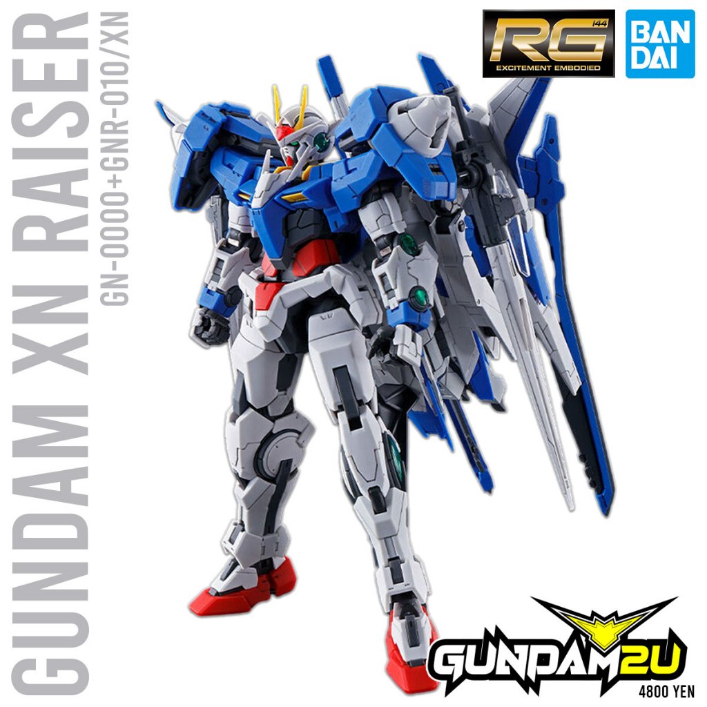 P-BANDAI RG 1/144 Gundam OO XN Raiser - Real Grade Gundam 00 Plastic ...