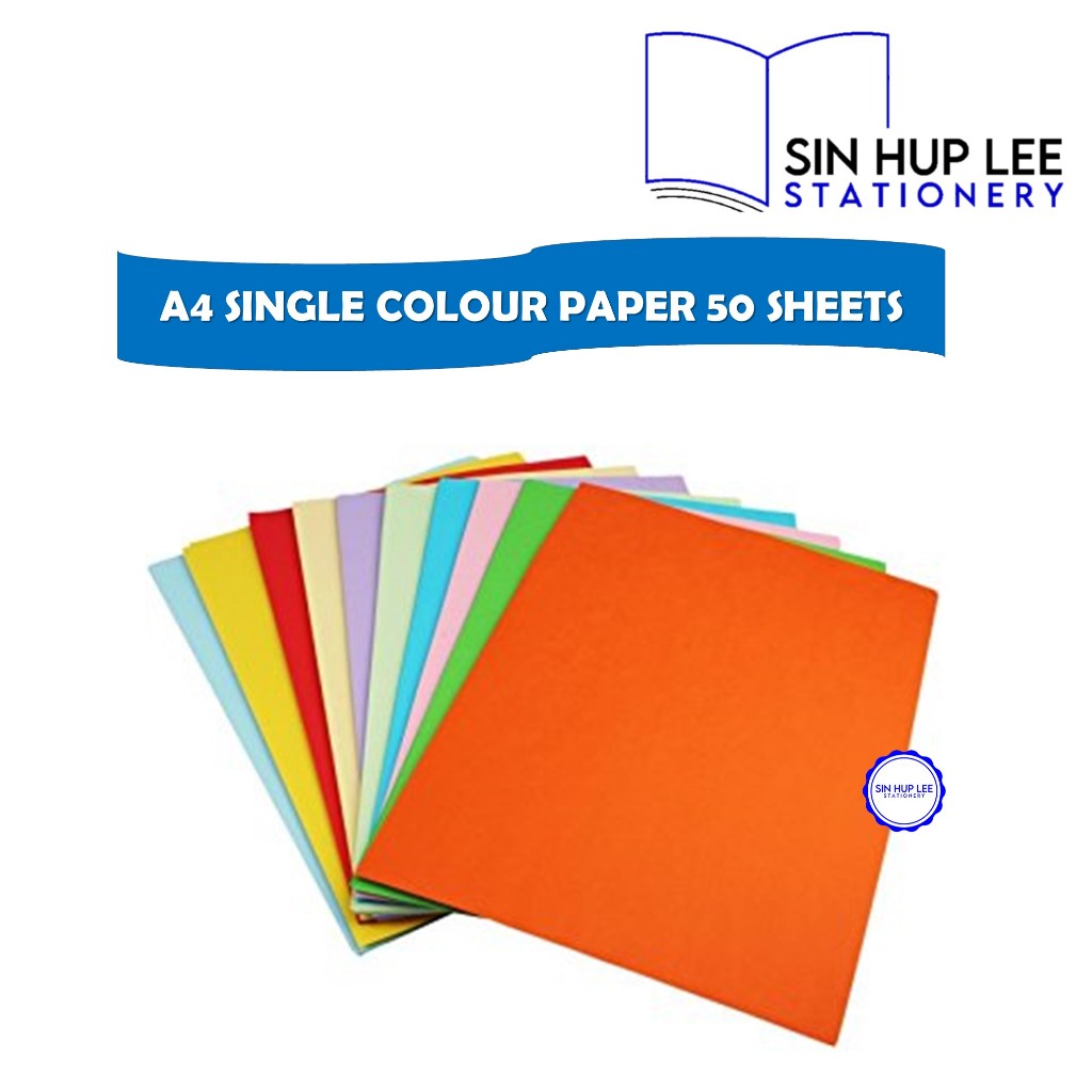 A4 COLOUR PAPER 80GSM DARK/ LIGHT COL 50'S (SINGLE COLORS / 5 COLOURS ...