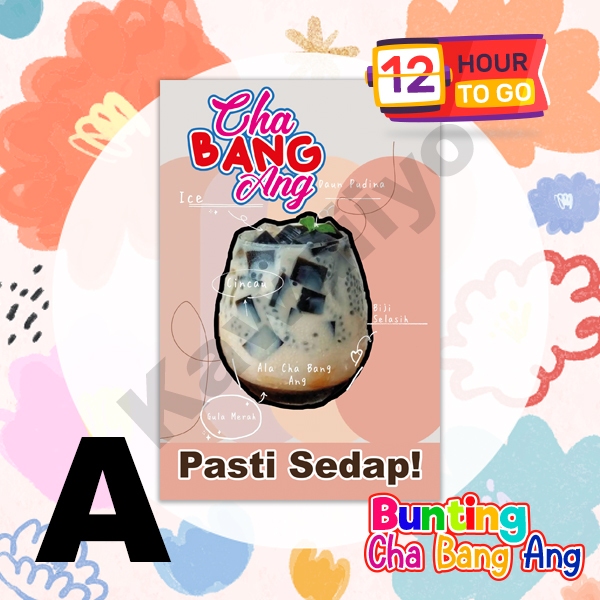 Bunting Air Cha Bang Ang (2x3 kaki) | Kawaiiyo | Shopee Malaysia