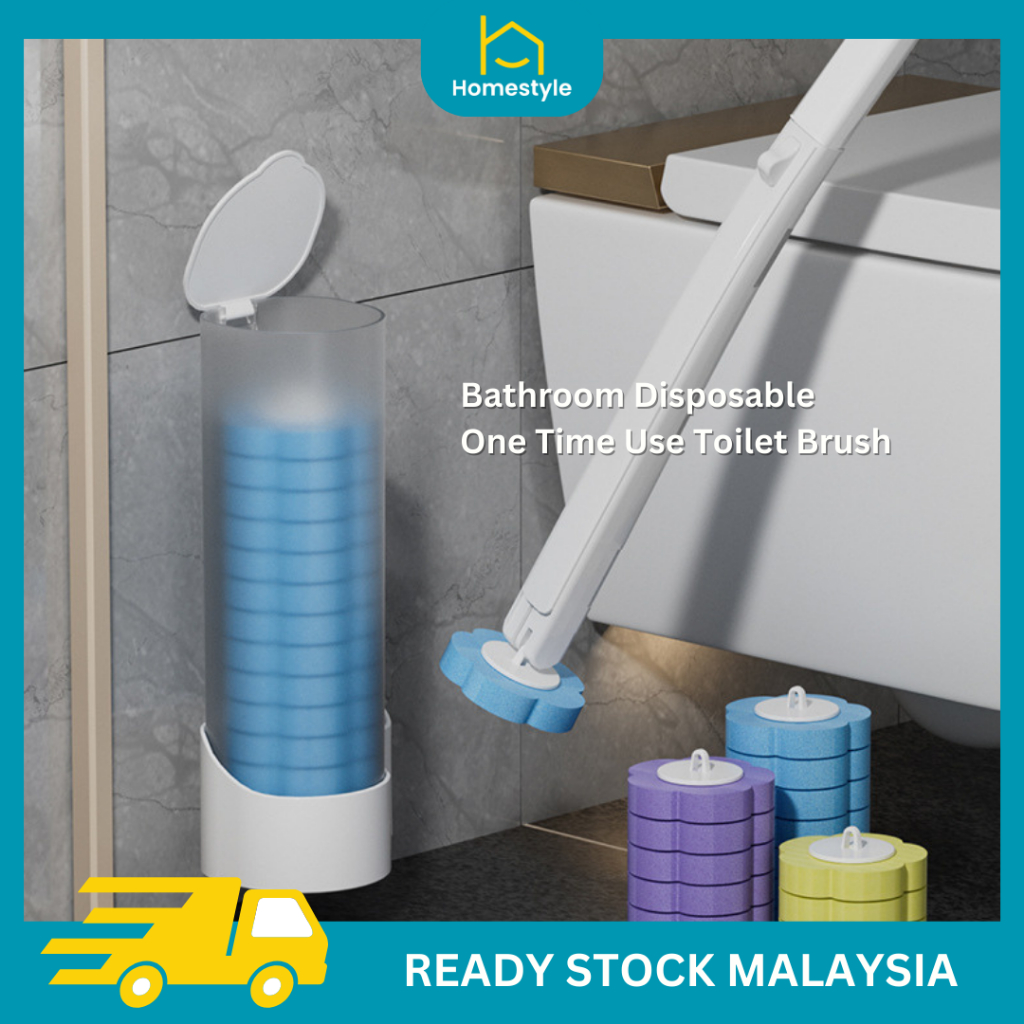 【READY STOCK】Disposable Silicone Toilet Bowl Brush Cleaner Berus Toilet ...