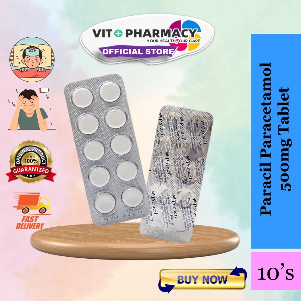 Paracil Paracetamol 500mg Tablet - Panadol alternative - For fever and ...