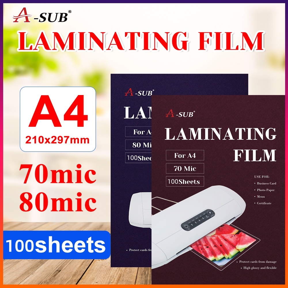 [Laminate Pouches] A-SUB Laminating Film A4/A3/4R/5R/6R Laminate Pouches 80mic/100mic Hot ...