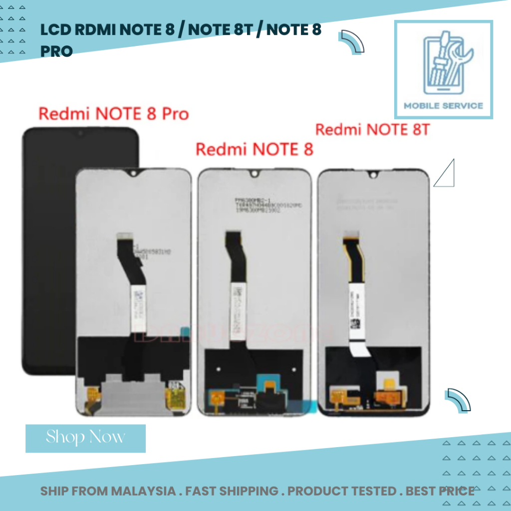 LCD REDMI NOTE 8 / NOTE 8T / NOTE 8 PRO Display Touch Screen Digitizer New Sparepart Replacement ...