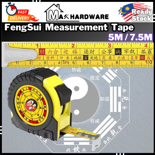 FengSui Measurement Tape Huat Huat Tape Feng Shui Power Tape Measuring ...