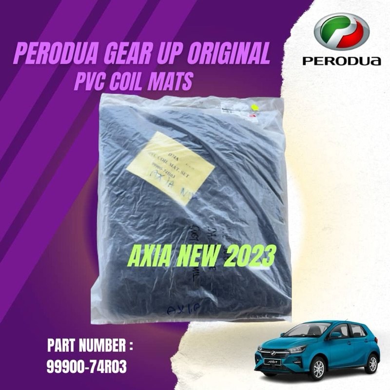 ORIGINAL PERODUA Gear Up PVC Coil Mats Axia New 2023 | Shopee Malaysia