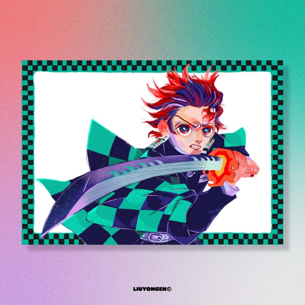 Demon Slayer: Tanjiro Illustrated Print | Shopee Malaysia