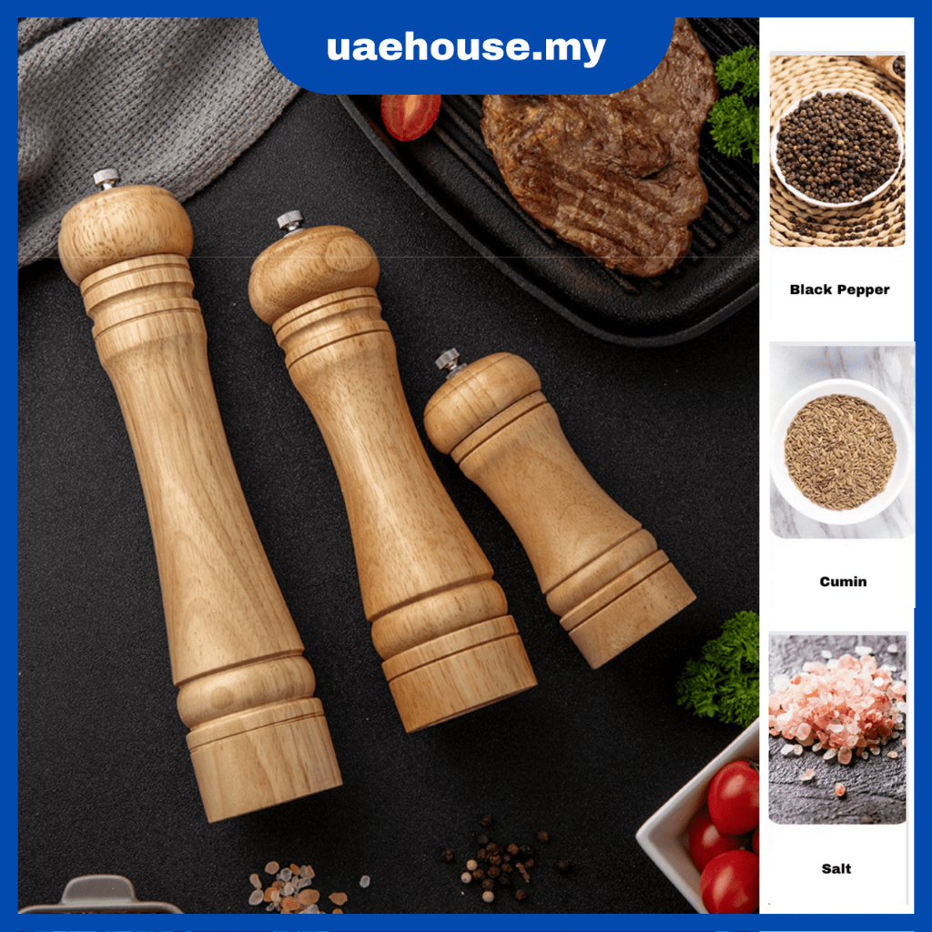 Salt Pepper Manual Grinder Kitchen Seasoning Grinder Bottle Pengisar ...