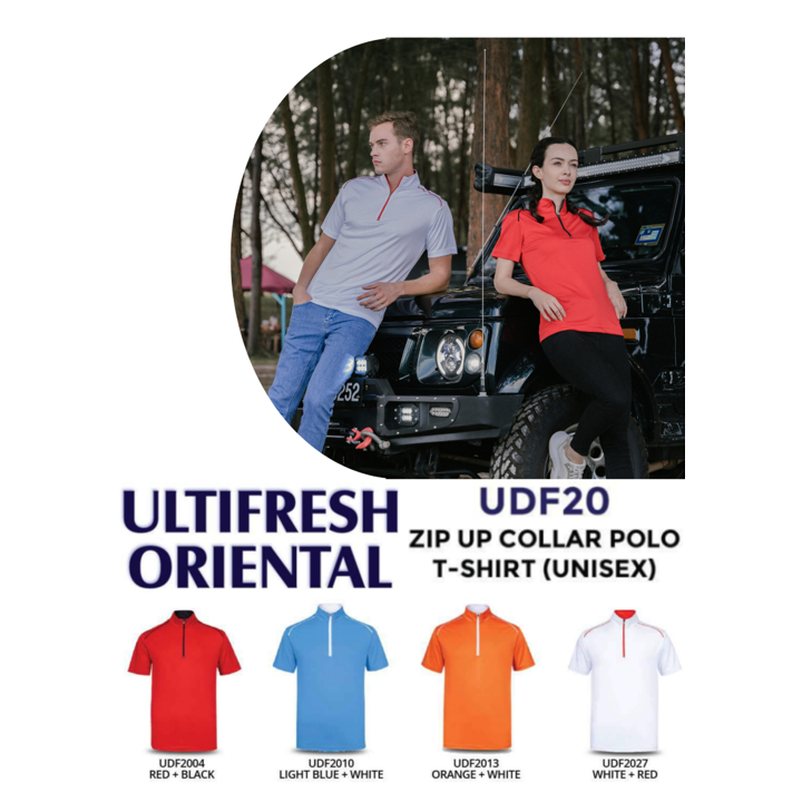 Ultifresh Oriental Zip Up Collar Dri-Fit Polo T-Shirt UDF20 B | Shopee ...