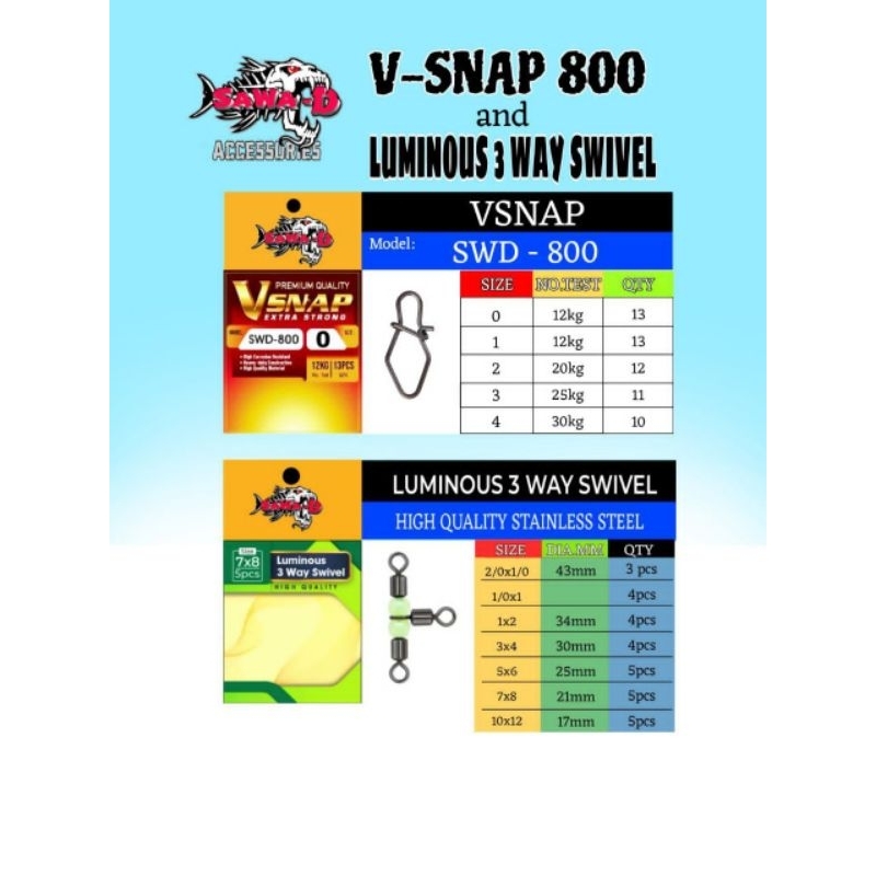 Sawa-D V-Snap 800 & Luminous 3 Way Swivel 🔥NEW🔥READY STOCK🔥 | Shopee ...