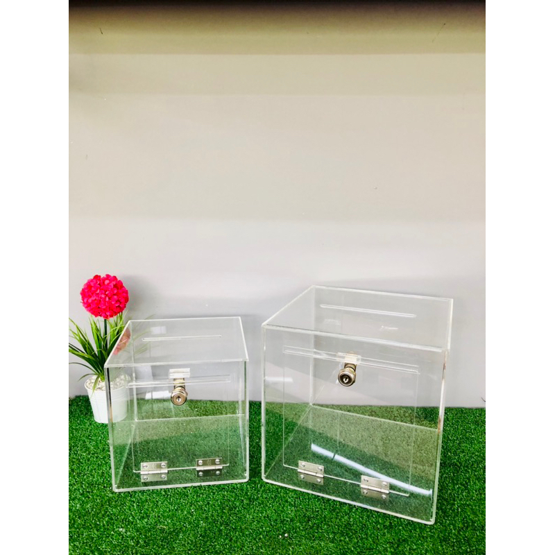 Original Acrylic Donation Box 📦 / Money Box/ Tabung Derma/ Tabung Duit ...