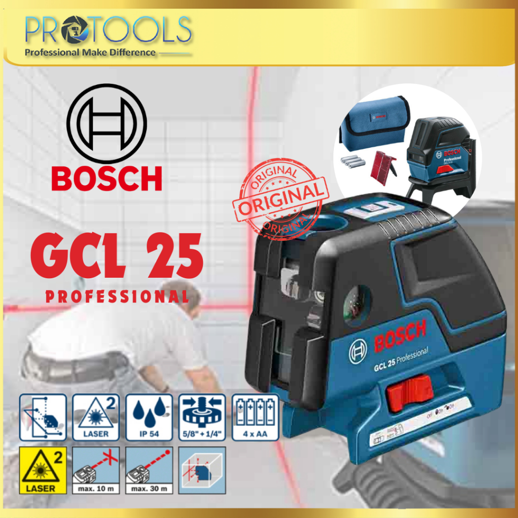 Bosch GCL 25 Self Leveling 5-Point Alignment w/ Cross Line Portabl GCL25 - 1 year warranty ...