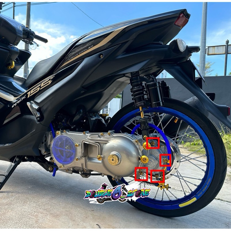 Yamaha NVX155 V1 V2 Full Set Gold Titanium Screw Skru Screw Engine ...
