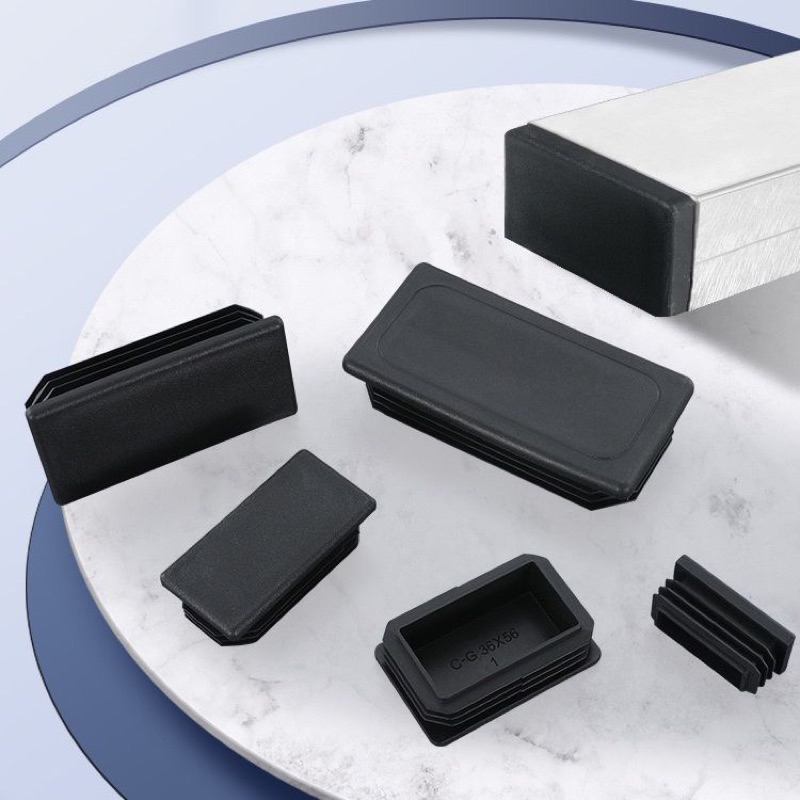 10 PCS Hollow Plastic Blanking Insert End Cap Square/Rectangle Plug ...