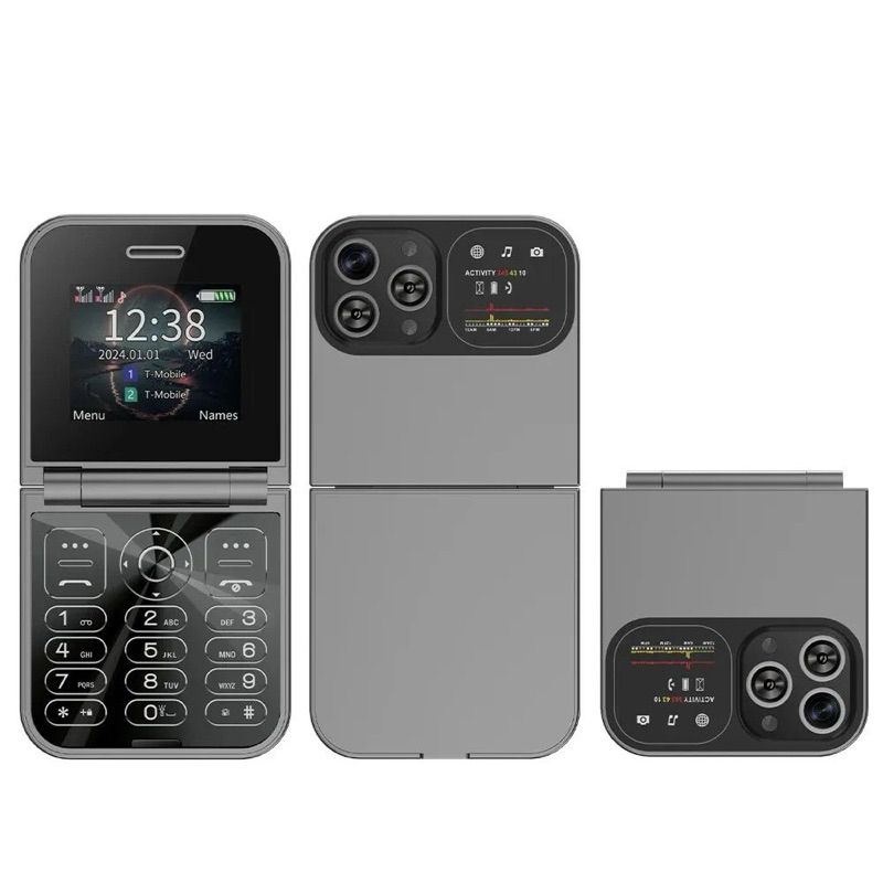 New F15 Mini folding flip phone 2.0 screen dual SIM button phone ...