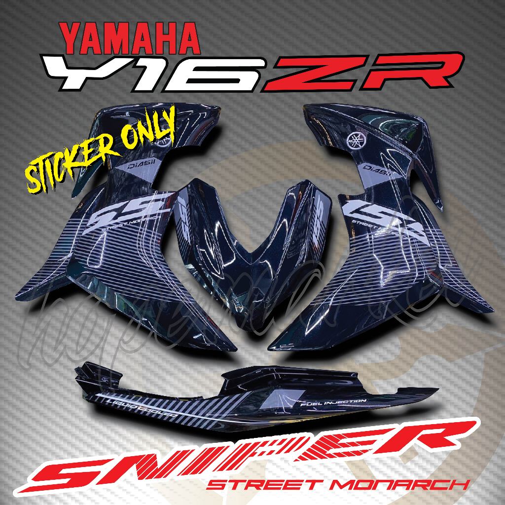 STRIPE MOTOR YAMAHA Y16ZR Y16 SNIPER 155 (6) CUSTOM BODY STICKER ...