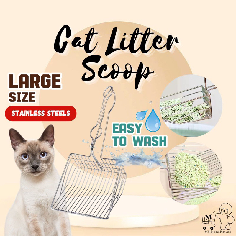 【Millionspet.co】Metal Large size stainless steels Cat Litter Scoop ...