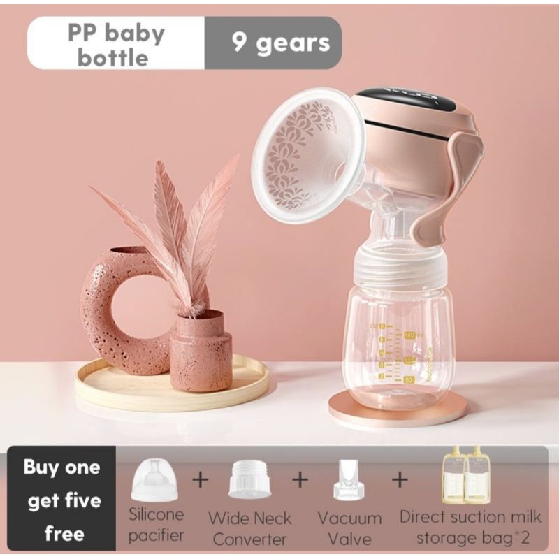 Boboduck Belle Portable 9 Gears Integrated Electric Breast Pump Wireless Rechargeable Breastpump ...