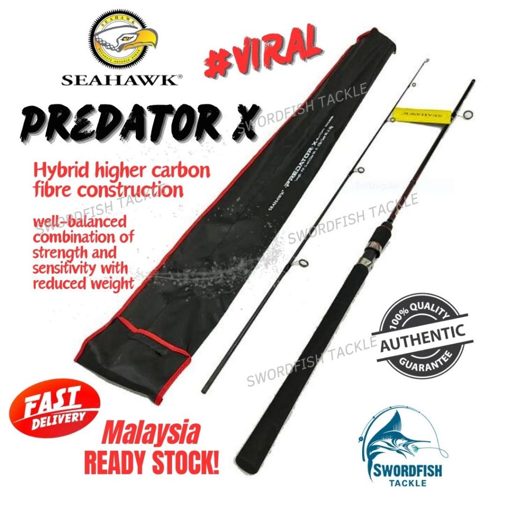 Seahawk Predator X | Fishing Rod (Light Spinning) | Shopee Malaysia