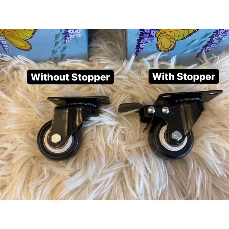 (2 inch) 1pcs Heavy Duty Swivel Rigid Brake PU Castor Caster Rubber ...