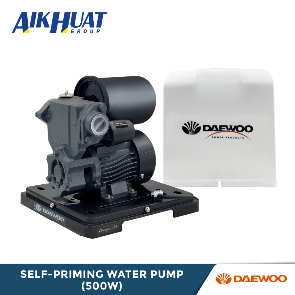 Daewoo 500w/0.7hp Automatic Self-Priming Water Pump With Cover Home ...
