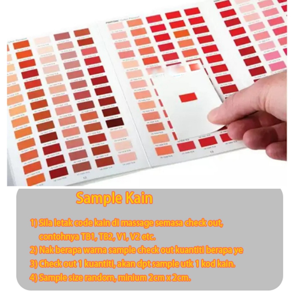 Sample Kain Sample Warna Fabric Sample Color Sample | Shopee Malaysia