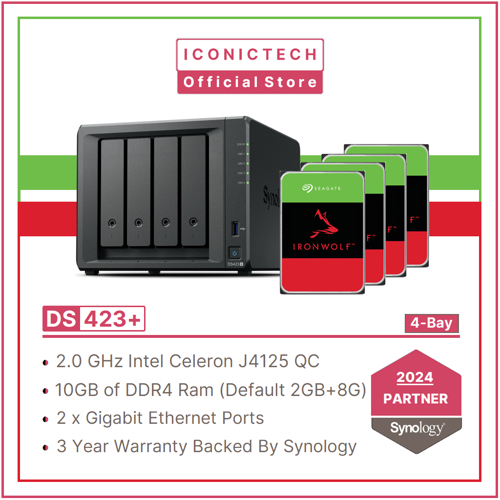 WhatsApp0193710000 8TB ~ 64TB Synology DiskStation DS423+ 10GB DDR4 RAM ...
