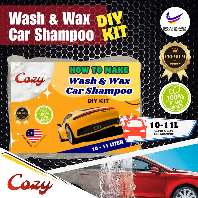 Cozy Wash & Wax Car Shampoo DIY KIT (10 - 11Litre) / Sabun Kereta DIY ...