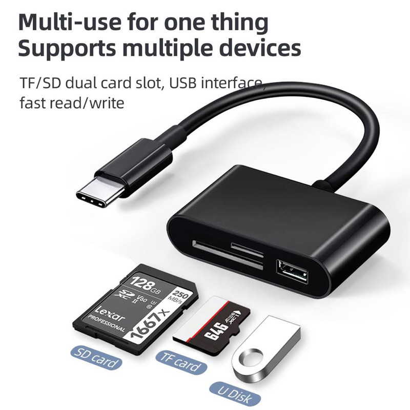 Multifunction Usb Type-C /Micro Usb/TF/SD Memory Card Reader OTG HUB ...