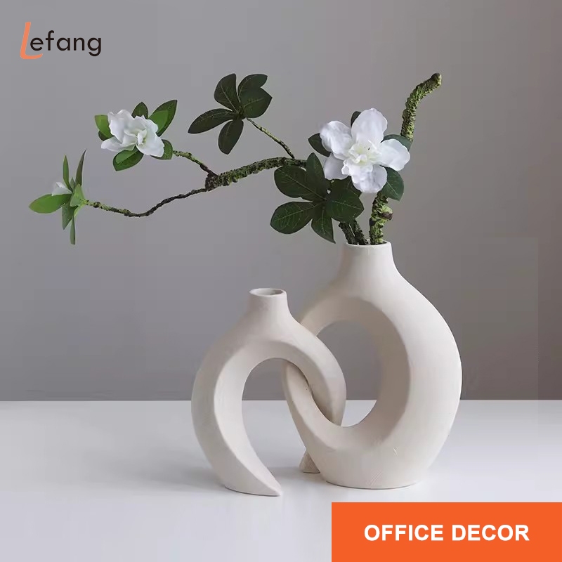 Lefang Vintage Ceramic Flower Plant Vase Modern Home Decor | Shopee ...
