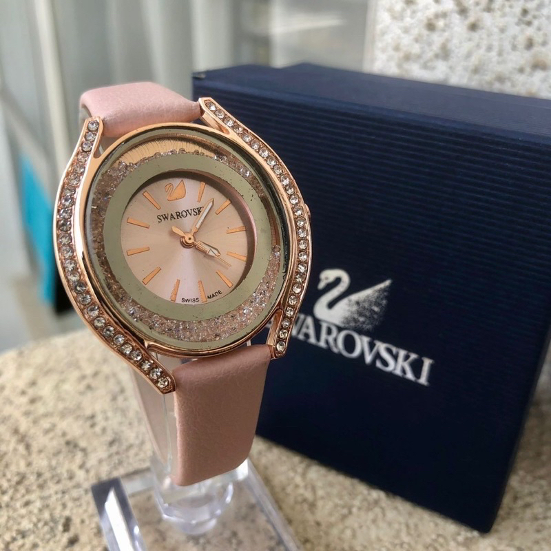 SwaSki diamond leather jam tangan perempuan, free box swa, murah ...
