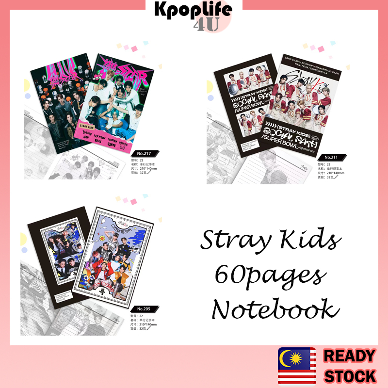 Stray Kids Notebook 60pg Kpop Diary Notebook School Use Notepad Le Star ...
