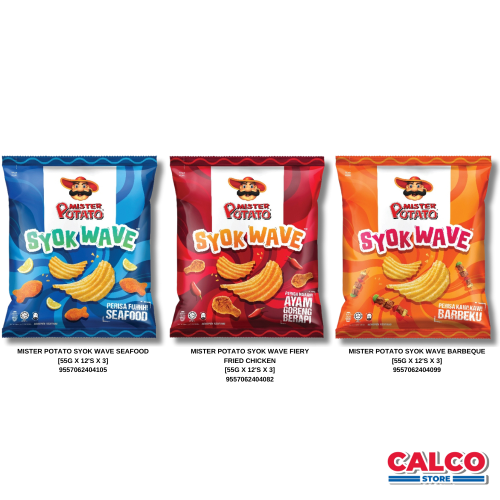 55g Mister Potato Syok Wave Keropok Seafood / Fiery Fried Chicken ...