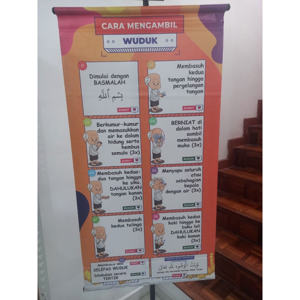 BUNTING CARA MENGAMBIL WUDUK ( L ) | Shopee Malaysia