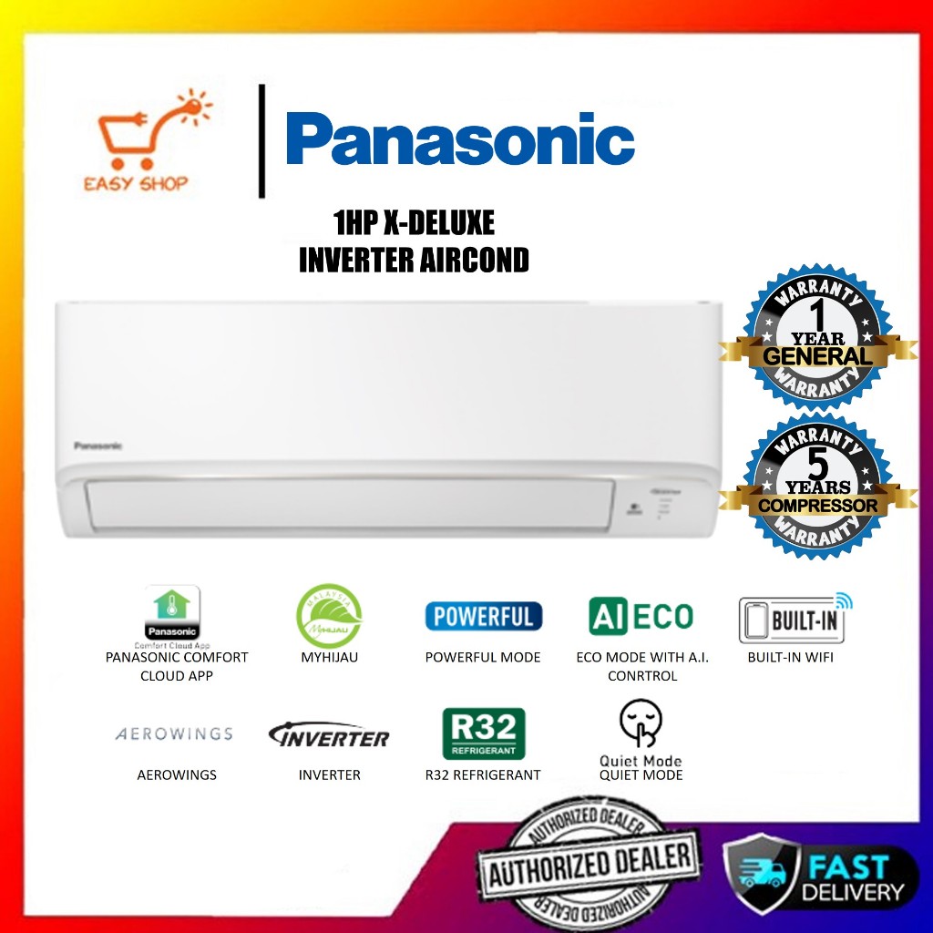 Save 4.0 Panasonic X-Deluxe Inverter Air Conditioner 1.0hp CS-XPU10XKH ...