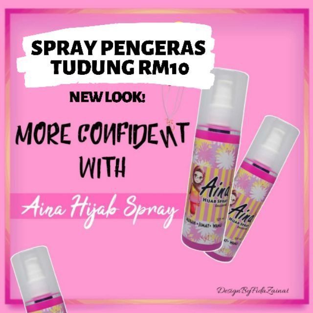 AINA HIJAB SPRAY TUDUNG (125ml) Spray Tudung Awning Terbentuk Mesra ...