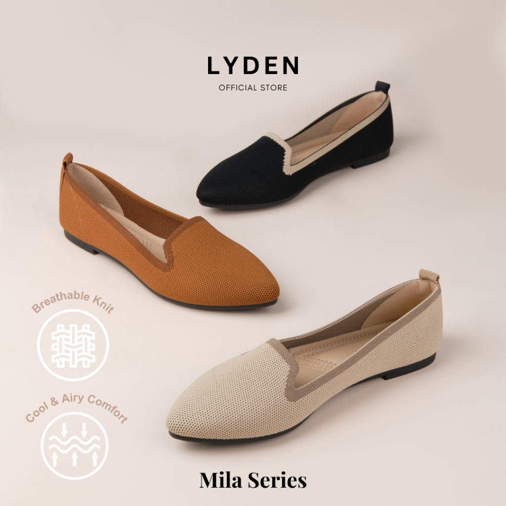 Lyden Mila Series Flats - Classic Black//Coffee//Beige | Shopee Malaysia