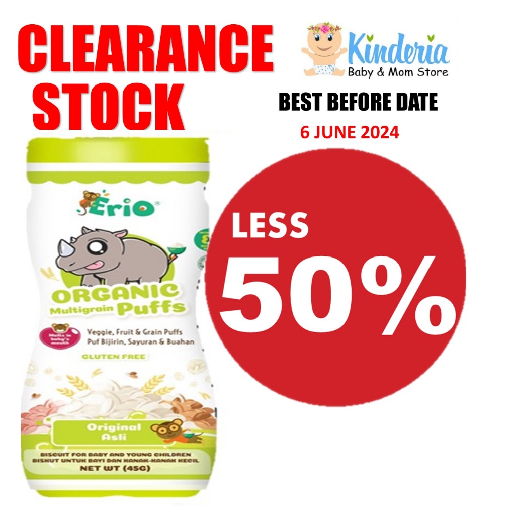 CLEARANCE STOCK - ERIO Organic Multigrain Puff 45 | Shopee Malaysia