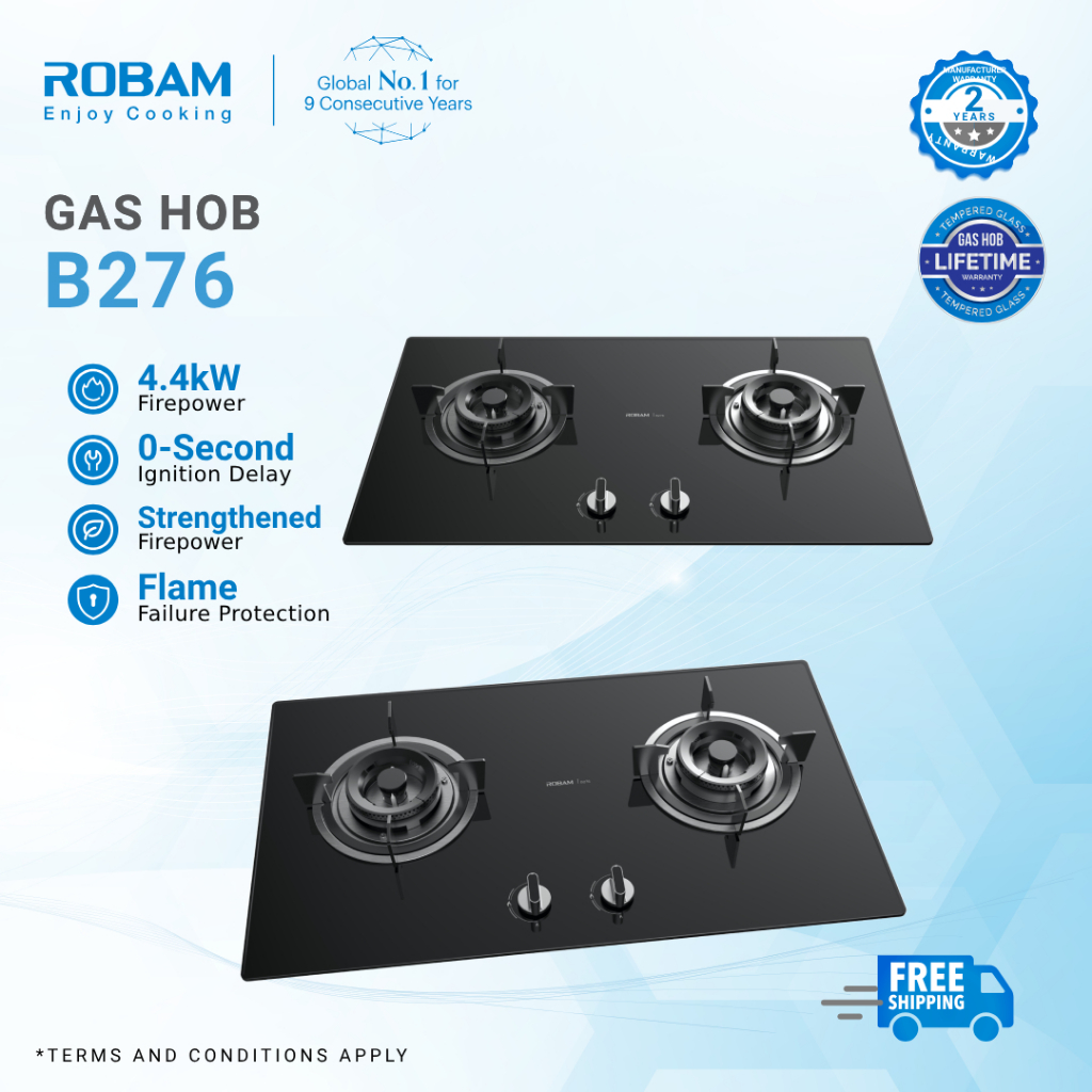 ROBAM Gas Hob High Flame Gas Burner B276 | Shopee Malaysia