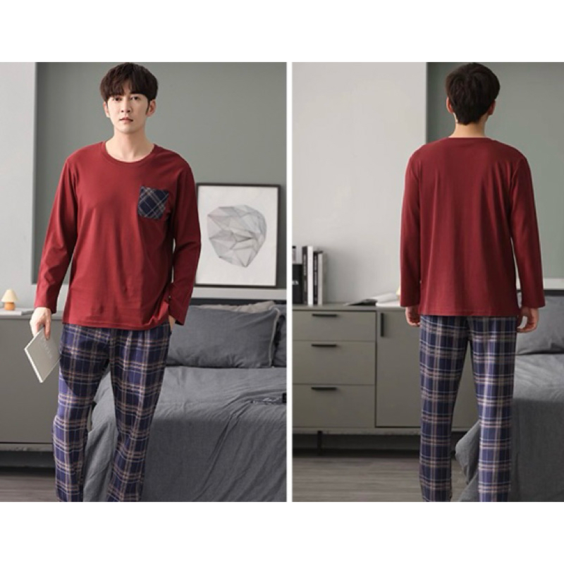 🌸Abey Pajamas House🇲🇾🌸L-4XL Premium Men Modern Cotton Pajamas Pyjamas ...