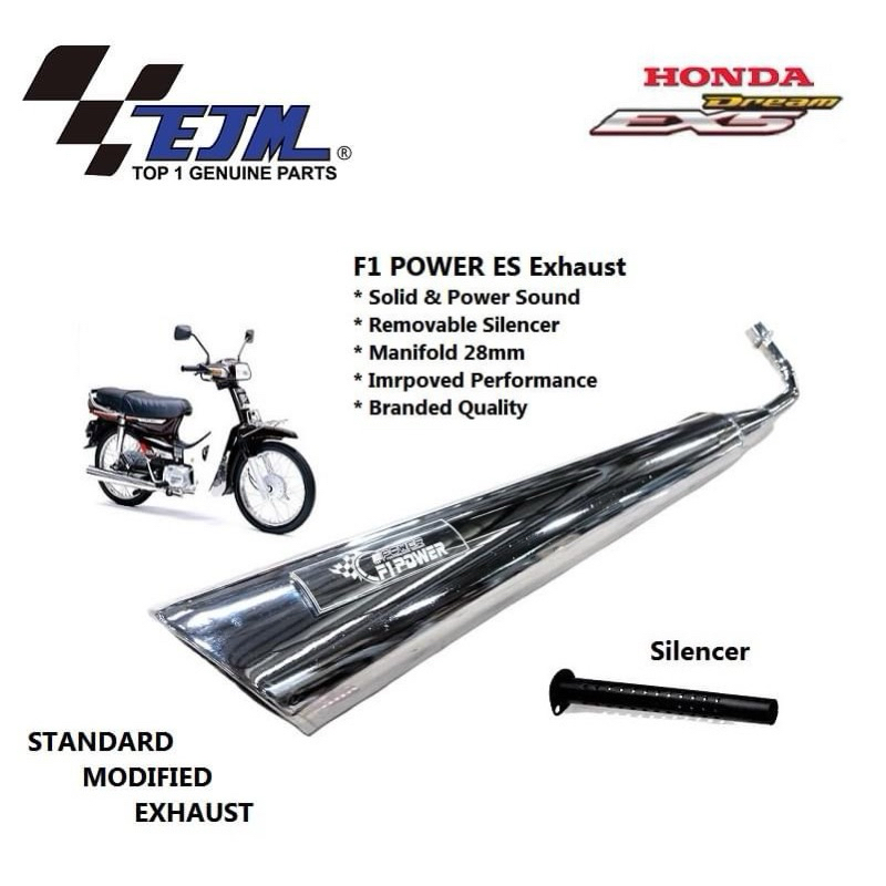 EJM F1 POWER EX5 DREAM 28MM RACING EKZOS PIPE STD OPEN E POWER BELANG ...