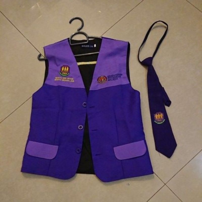 PRS vest purple, school uniform Sekolah Kebangsaaan, size L | Shopee ...