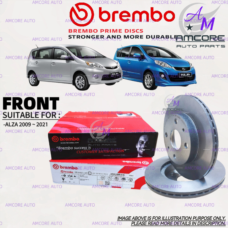 PERODUA ALZA 2009 ~ 2021 - BREMBO BRAKE DISC ROTOR / DISC BRAKE BREMBO ...