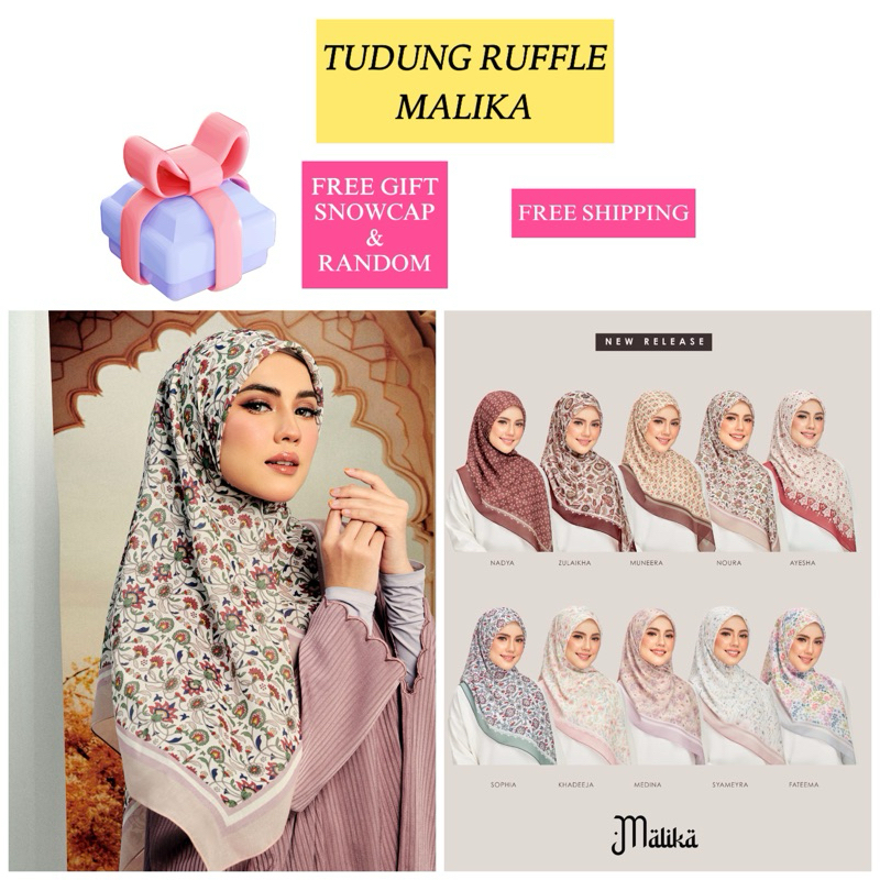 Tudung Ruffle - Malika 🔥 | Shopee Malaysia