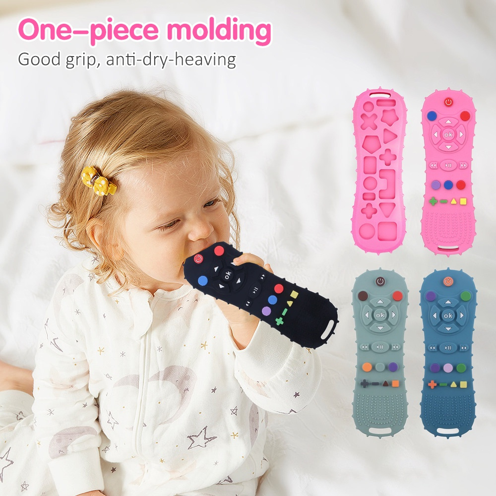 Baby Teether Soft Silicone TV Remote Control Shape Sensory Toys Newborn ...