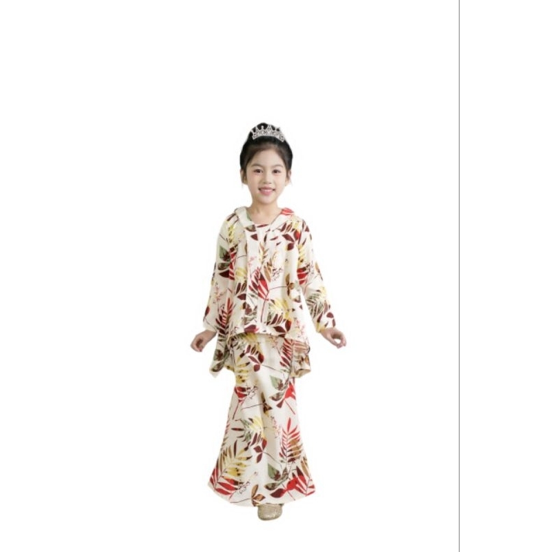 Baju Kurung Kebaya Batik Modern Girls 1-12Tahun Baju Kebaya Budak ...