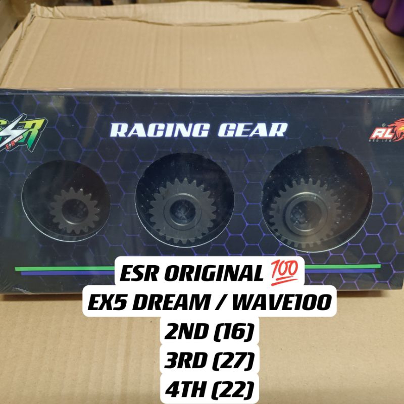 ESR GEAR BOX RACING EX5 DREAM / WAVE100 ORIGINAL 💯 RED LEO | Shopee ...