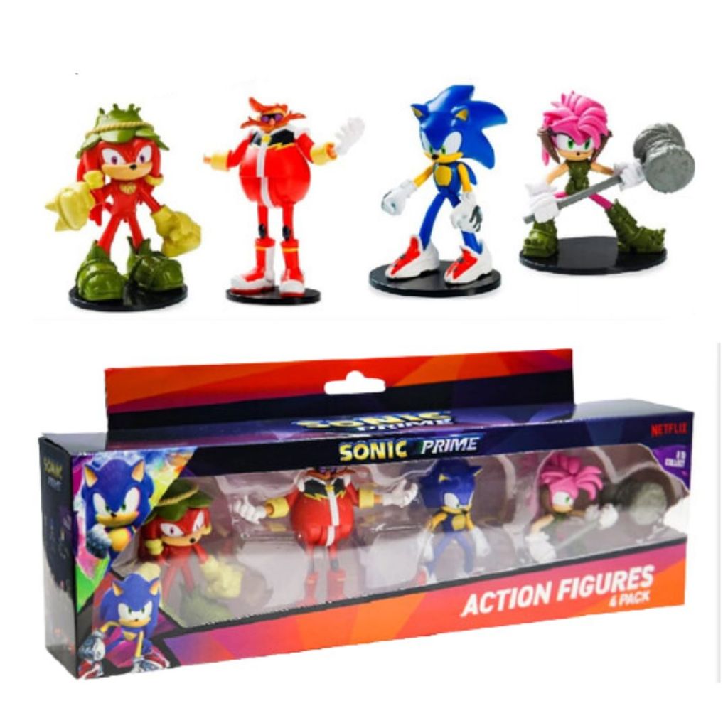 Sonic Prime Action Figures 4 Pack - Sonic The Hedgehog Articulated ...