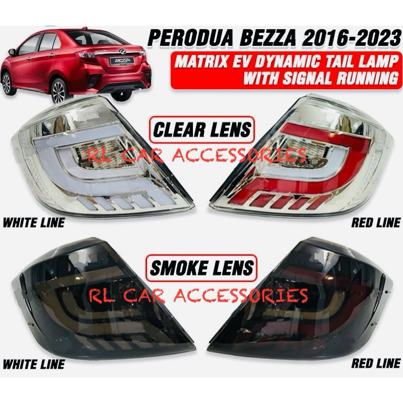 Perodua bezza 2017 - 2024 V2 rear LED Tail lamp center garnish light ...