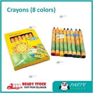 Crayon 8pcs Color Crayons Lukis Kindergarden Birthday Gift Sunflower ...