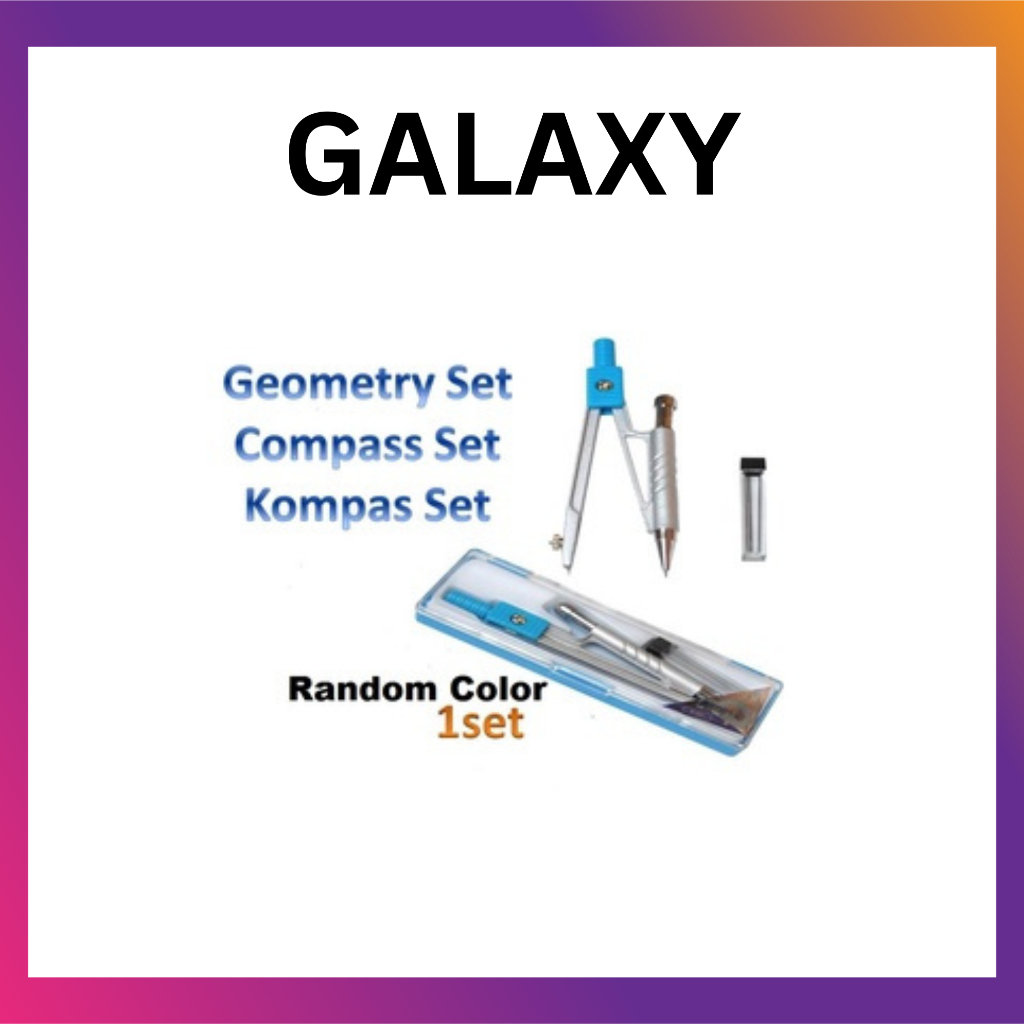 Geometry Set Compass Set(Random color)Lead Clear Case Math Set Geometry ...